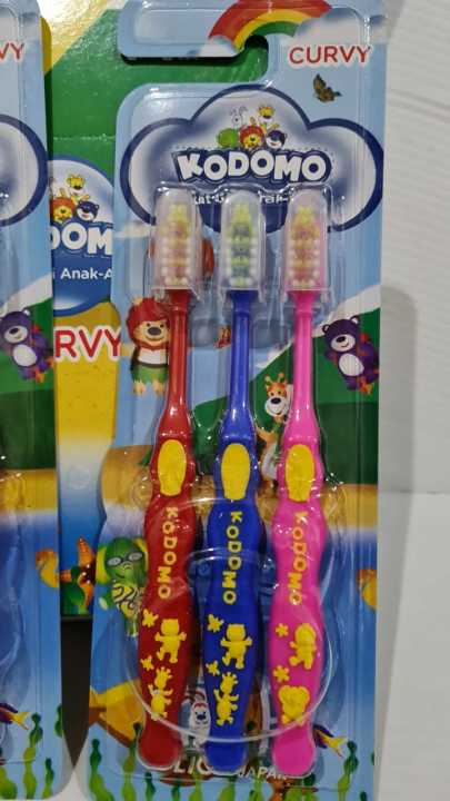 Kodomo Sikat Gigi Anak Curvy - isi 3 pcs | Lazada Indonesia