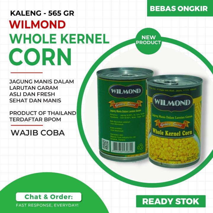 Wilmond Whole Kernel Corn Golden Sweet 425 gr - Jagung Manis Kaleng ...