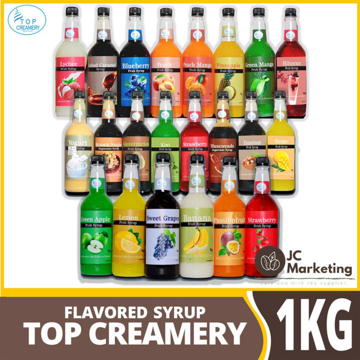Top Creamery Syrup 1kg Can use for Milk Tea Coffee Soda Frappe Shake ...