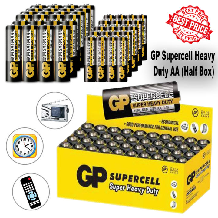 GP Supercell Heavy Duty Battery AA (Half Box-20Pcs) | Lazada