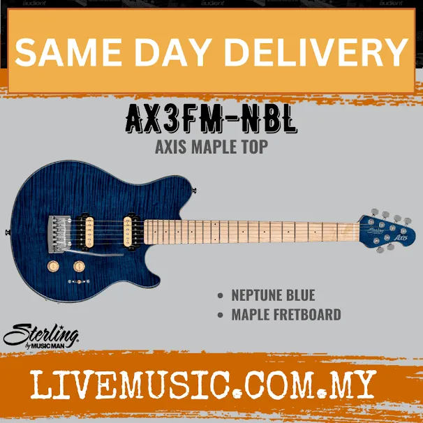 Sterling Axis AX3FM Electric Guitar Maple Fretboard - Trans Gold ...