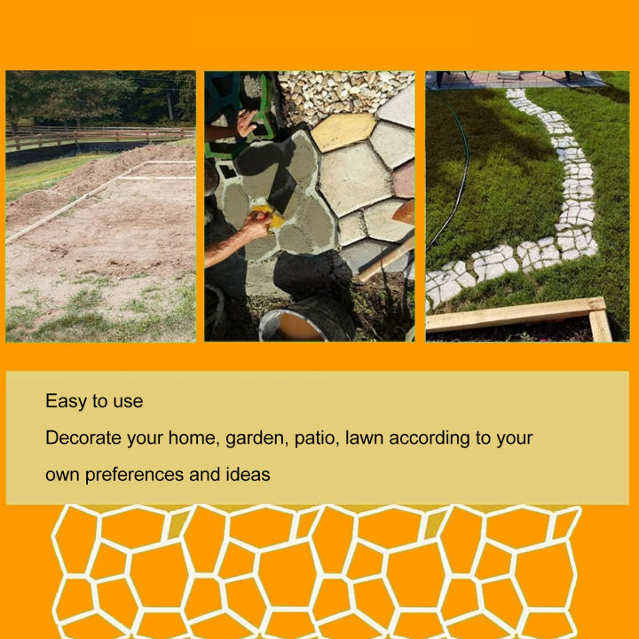 Concrete Forms 40x40cm Reusable Walk Maker Concrete Maker Stepping ...