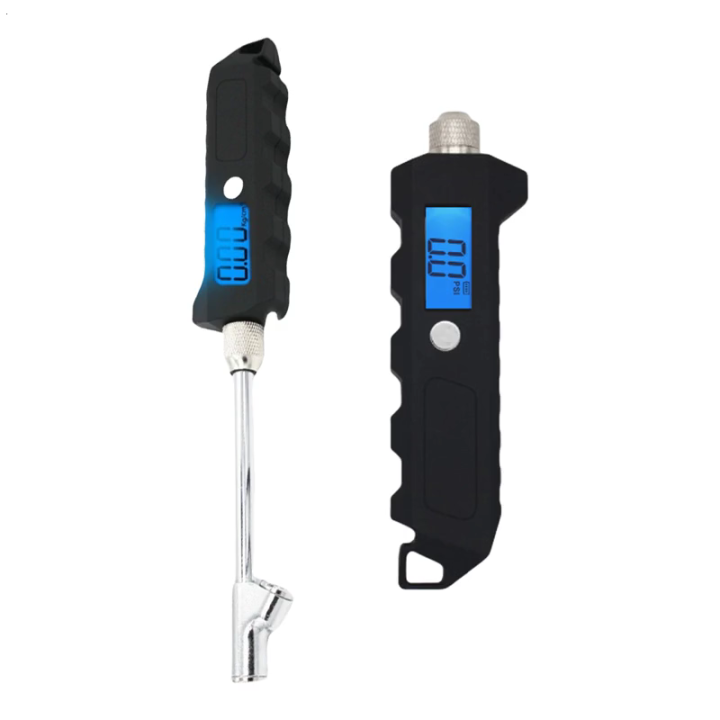 Long Rod Digital Tire Pressure Gauges with Clear Readout ABS & Metal ...