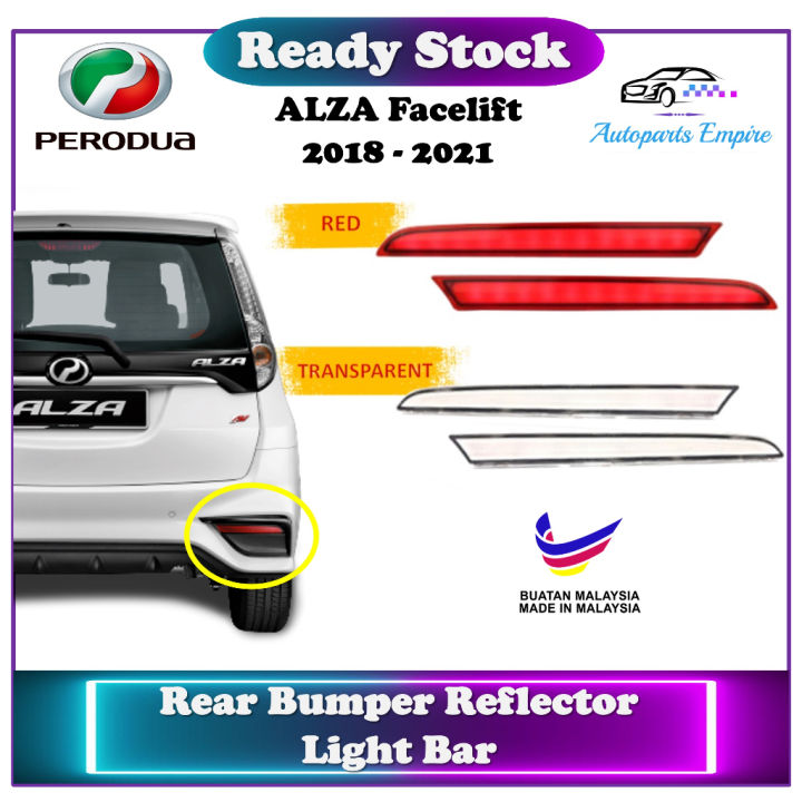 Perodua Alza Facelift 】Rear Bumper Reflector Light Bar ( 2018 - 2021 ...