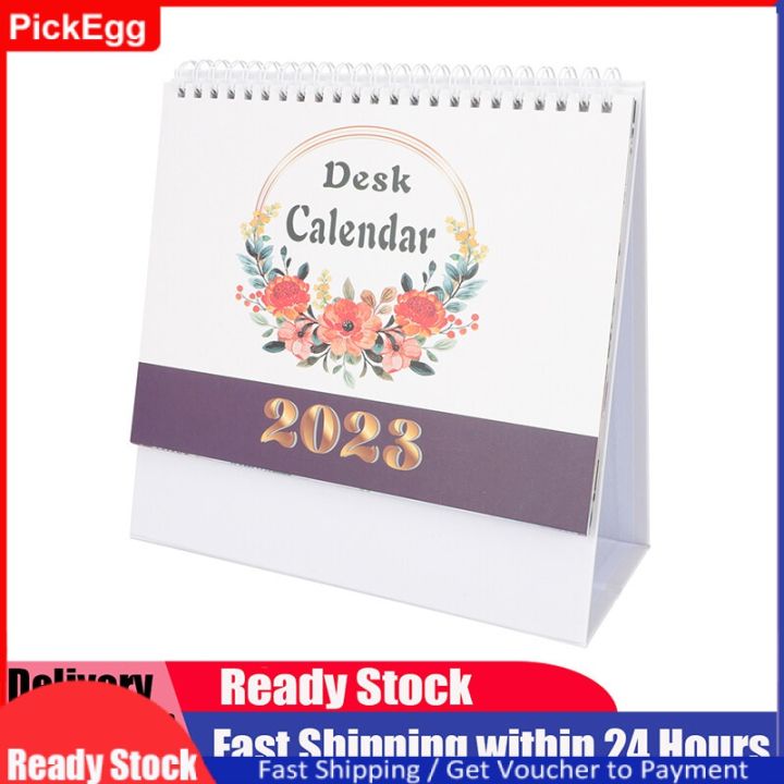 PickEgg 2023 English Monthly Calendar Office Daily Table Calendar ...