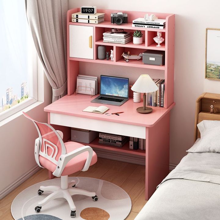 Study Table Bookshelf With Bookcase Home Writing Desk Bedroom Computer ...