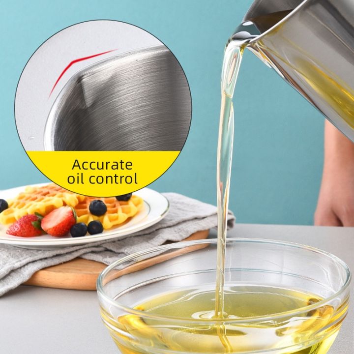 1.8L Stainless Steel Oil with Lid Container Oil Strainer Tray Healthy ...