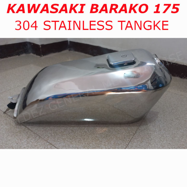 Kawasaki Barako 175, 304 Stainless Gas Tank, Stainless Tangke | Lazada PH