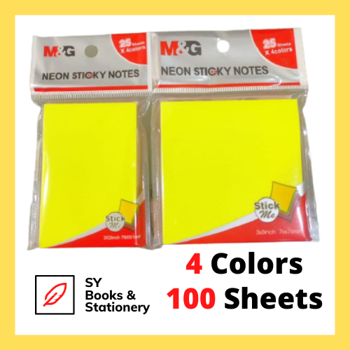 M&G Color Sticky Notes Yellow 100 Sheet / Sticky Note Memo Pad Lable ...