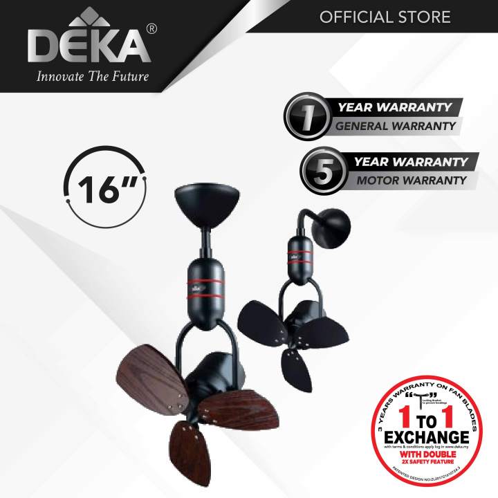 Deka 16” MS16-DC BLW 3 Blades 7 Speed DC Motor with Remote Control ...