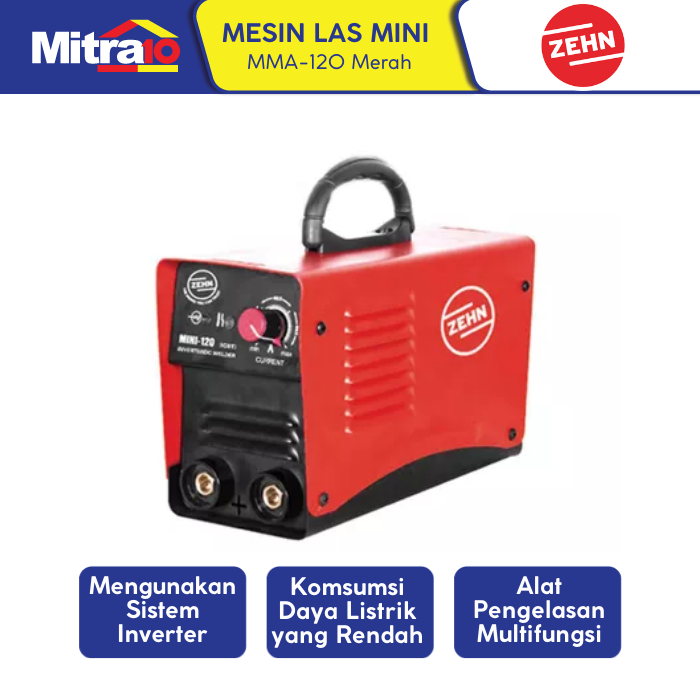 Zehn Mesin Las Mini Inverter MMA-120 Merah | Lazada Indonesia