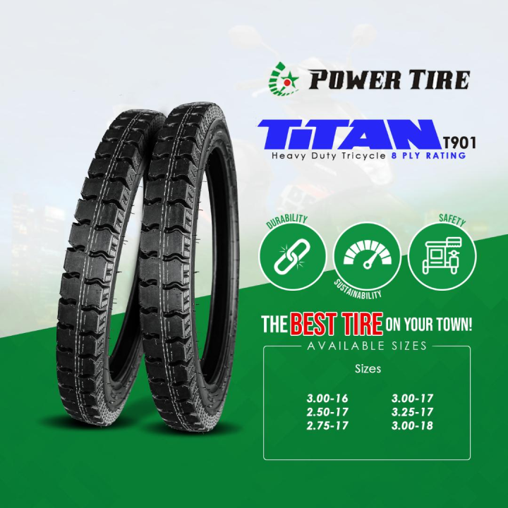 T901 POWER TIRE TITAN HEAVY DUTY 8PR RIM17 | Lazada PH