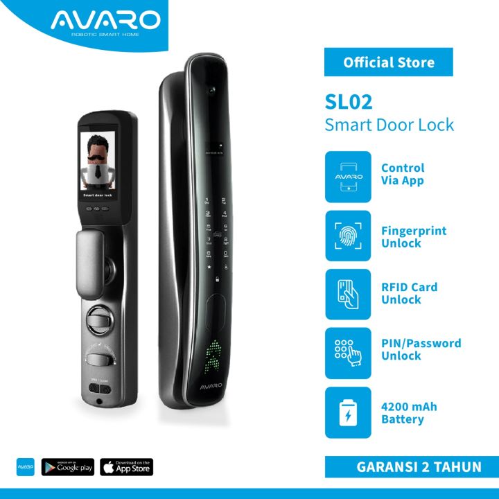 AVARO Smart Door Lock Digital Handle Kunci Pintu - SL02 | Lazada Indonesia