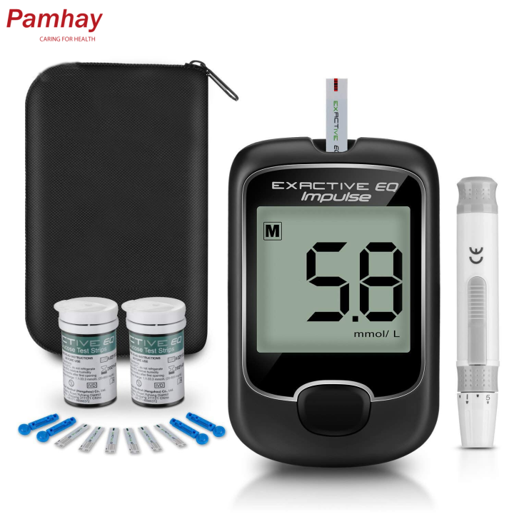 Glucometer Set : EXACTIVE EQ Impulse Blood Glucose Monitor + 50s Test ...