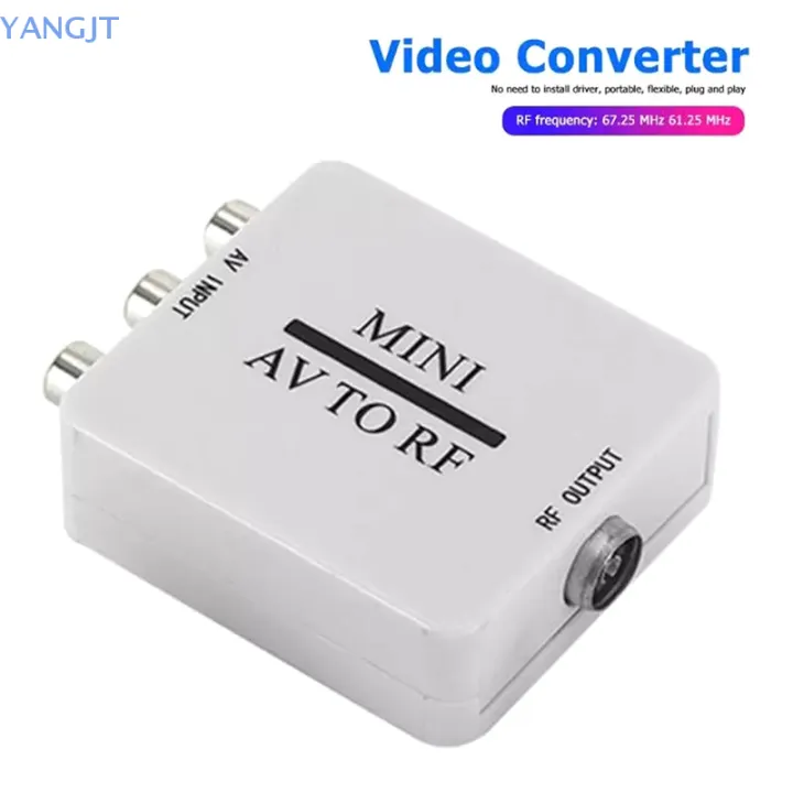 YANGJT RCA/Composite A/V To RF/Coax/Coaxial Converter RF Modulator AV 2 ...