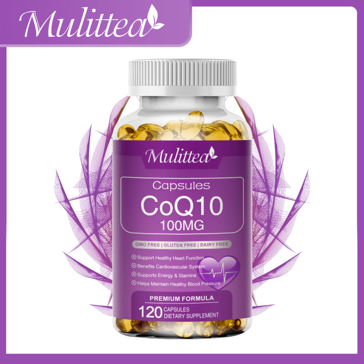 Mulittea CoQ10 100mg Coenzyme Q10 với chất chống oxy hóa Omega-3 cho ...