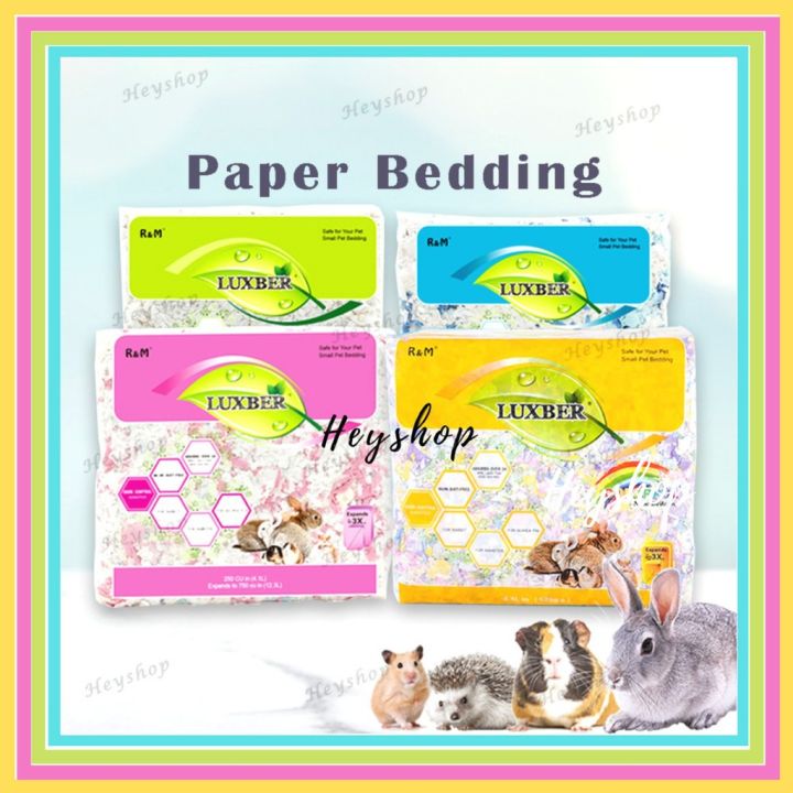 Luxber Hamster Paper Bedding 4.1L / Rabbit Guinea Pig Pet Hedgehog R&M ...