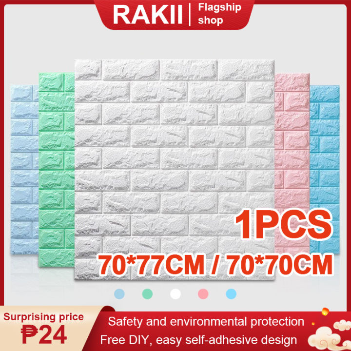 Large Size 1pcs Wallpaper Brick 70x77cm 3D Wall Sticker Foam Self ...