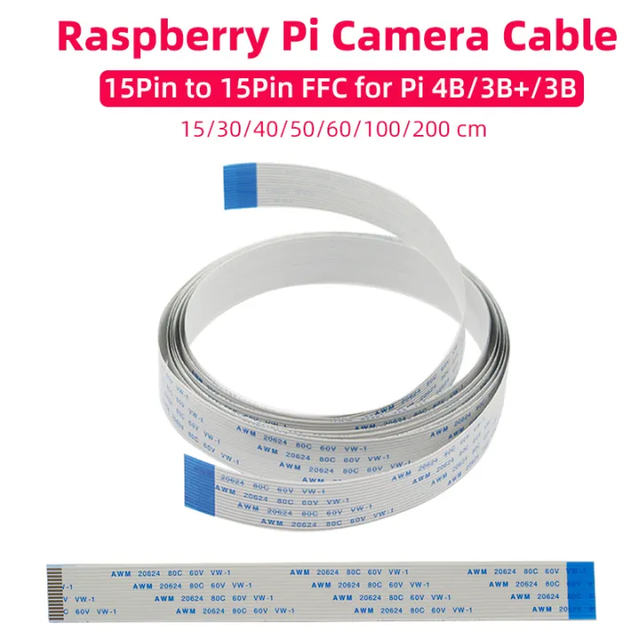 2M 1M 60/50/40/30/15CM Raspberry Pi Camera Cable Ribbon FFC Pitch Flat ...