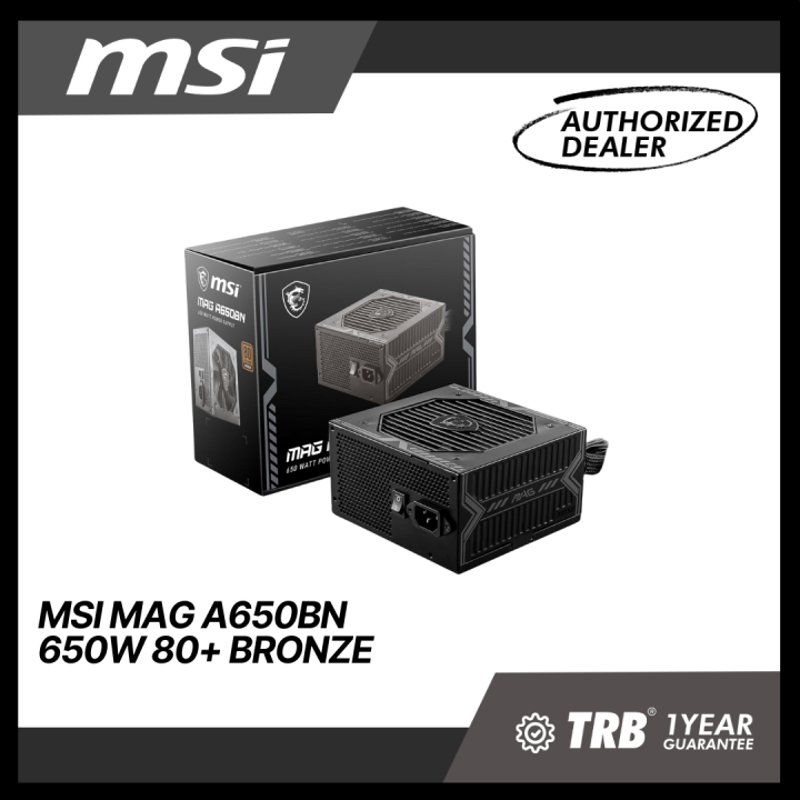 MSI MAG A650BN 650W 80+ BRONZE | Lazada PH