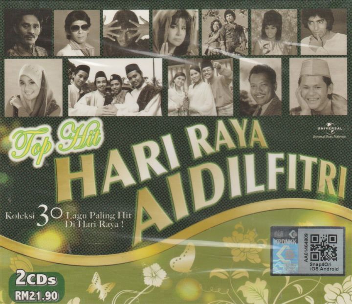 2 CD Top Hit Hari Raya Aidilfitri - Koleksi 30 Lagu Paling Hit Di Hari ...