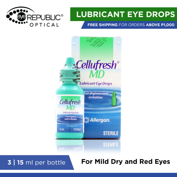 Cellufresh 3/15ml Lubricant Eye Drops for Dry/Red Eyes | EYE Republic ...