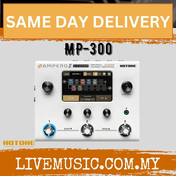 Hotone MP-300 Ampero II Stomp Multieffects Pedal ( MP300 / MP 300 ...