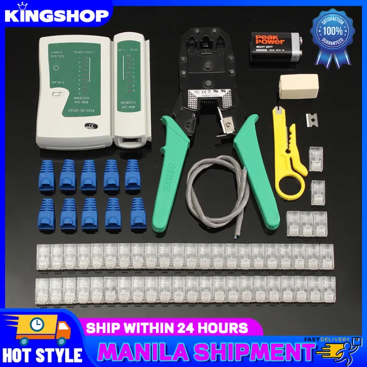 1 Set RJ45 Network Cable Tester Crimper Crimping Tools Set Crimper Lan ...