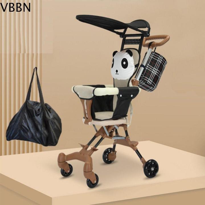 VBBN ระบายอากาศได้ รถเข็นเดินทางสี่ล้อ 360 ° ล้อ แบบพับได้ รถเข็นเด็ก ...