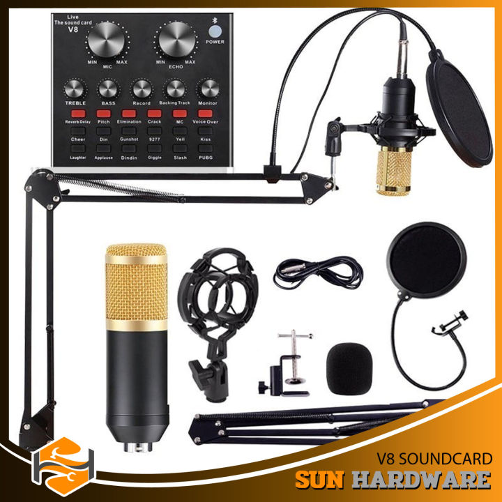 SUN HARDWARE V8 Sound Card Audio Auto Tune Karaoke Microphone Live ...