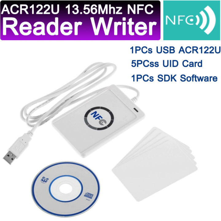 เครื่องอ่านและ เขียน NFC แบบ USB ACR122U - A9 13.56Mhz NFC Reader ...