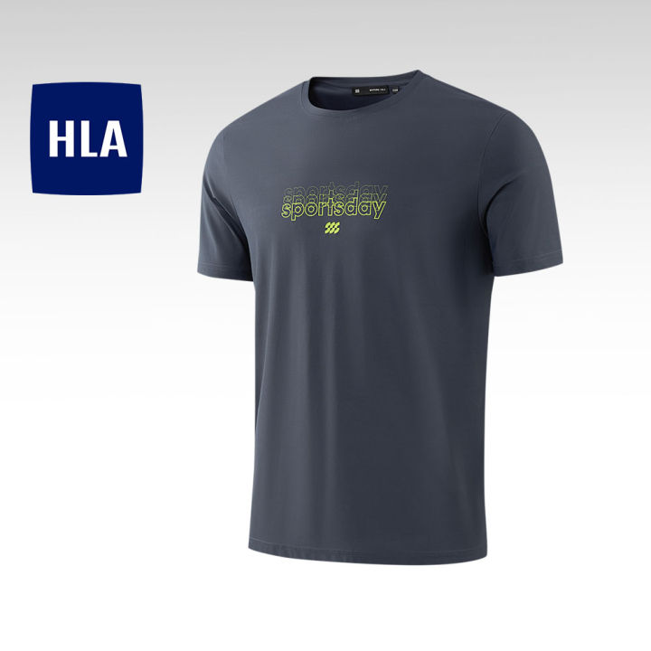 HLA Sportsday Series Fashion Sportday Letter Printing Short Sleeve T ...