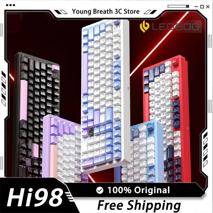 LEOBOG Hi98 Mechanical Keyboard Aluminium Alloy Gasket RGB Wired Gaming ...