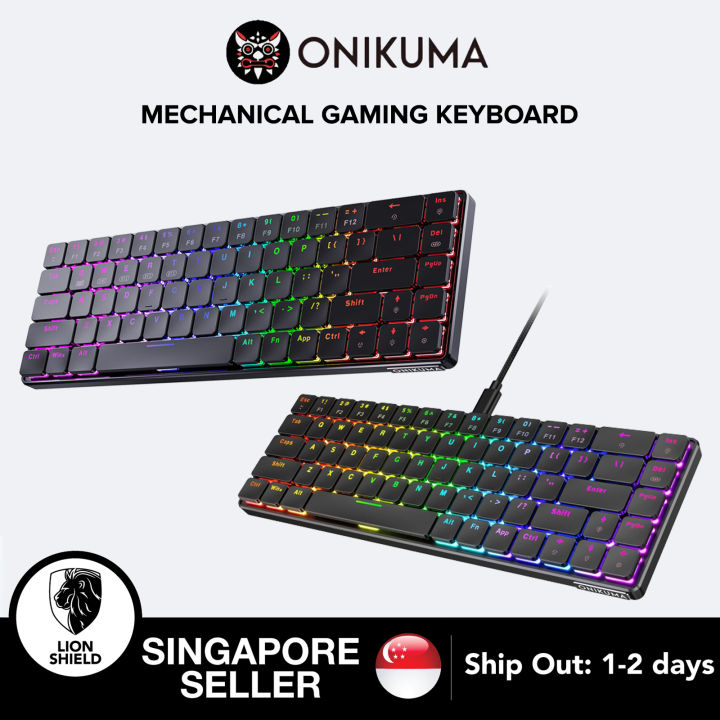 (SG) ONIKUMA G29 Wired Mechanical Gaming Keyboard with RGB LED Backlit ...