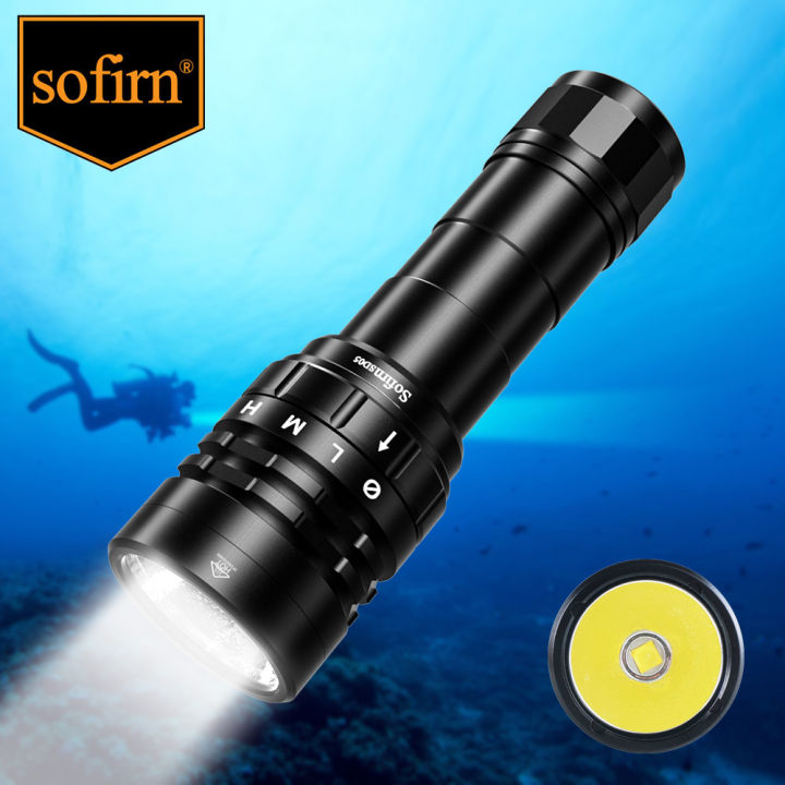 Sofirn SD05 Scuba Diving Flashlight XHP50.2 Super Bright 3000lm 21700 ...