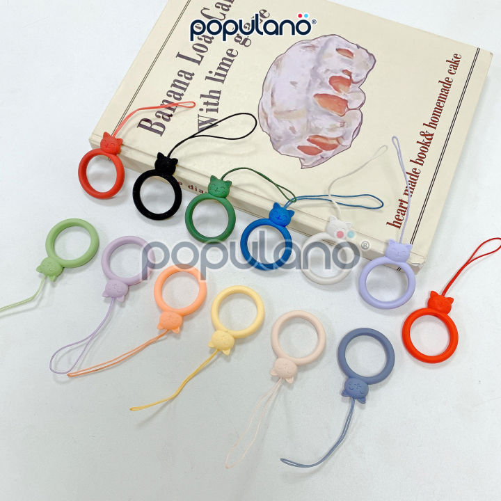 Ring Hp Lanyard Pendek Gantungan Karakter Kucing Tali Strap Handphone ...