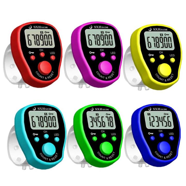 5 Channel Finger Counter LCD Electronic Digital Chanting Counters Tally ...