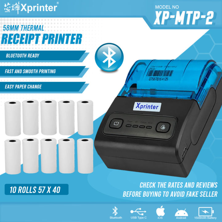 YiDA SHOP Xprinter XP-MTP-2 Portable (BLUETOOTH + USB VERSION) Thermal ...