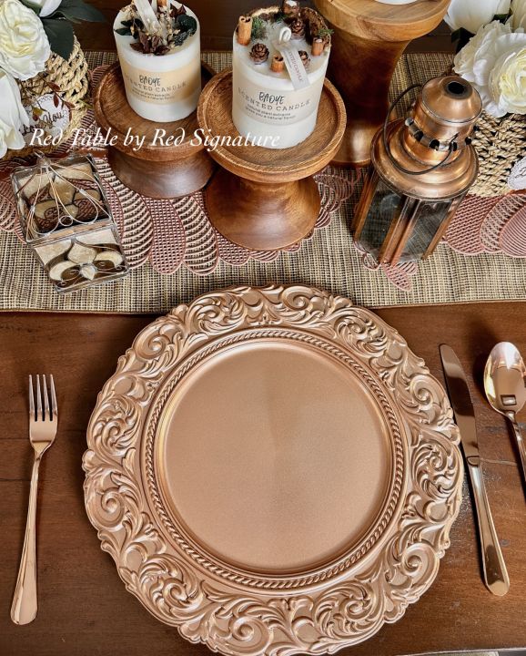 Charger plate Elegant Charger Plates PVC 13 inches diameter, Plastic ...