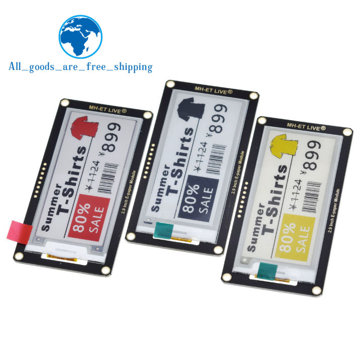 【New and Improved】 Tzt 2.9 2.9 Inch Epaper Module E-Paper E-Ink Eink Display Screen Spi Support ...