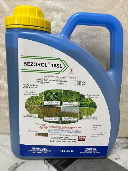 4L ACM Bezorol 18SL / Basta / Tepat / Kebun / Sawah Padi / Ladang ...