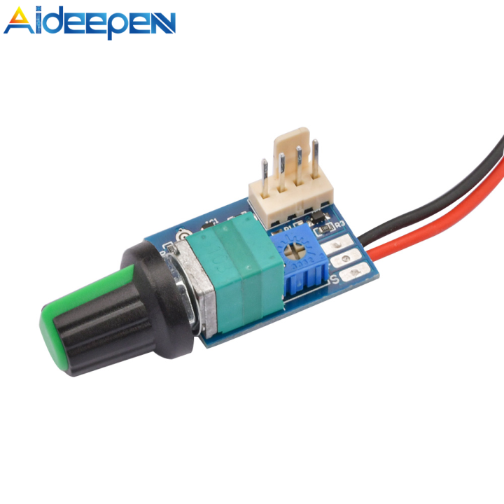 Aideepen 12V DC Motor Speed Controller PWM Speed Adjustable Switch DC Fan Speed Control Module ...