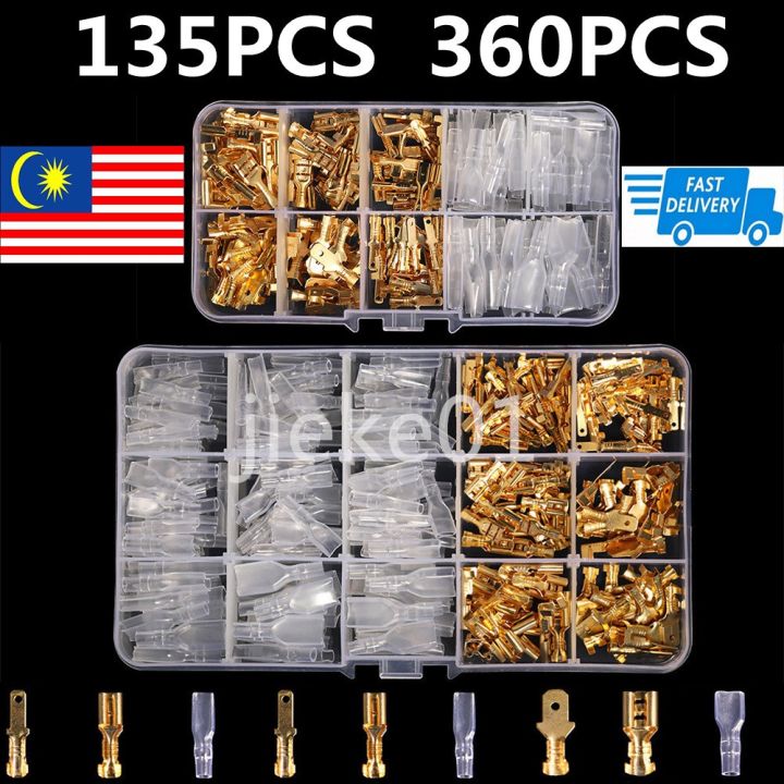 1000PCS 2.8/4.8/6.3mm Crimp Terminals Insulated Seal Electrical Wire Connectors Crimp Terminal ...