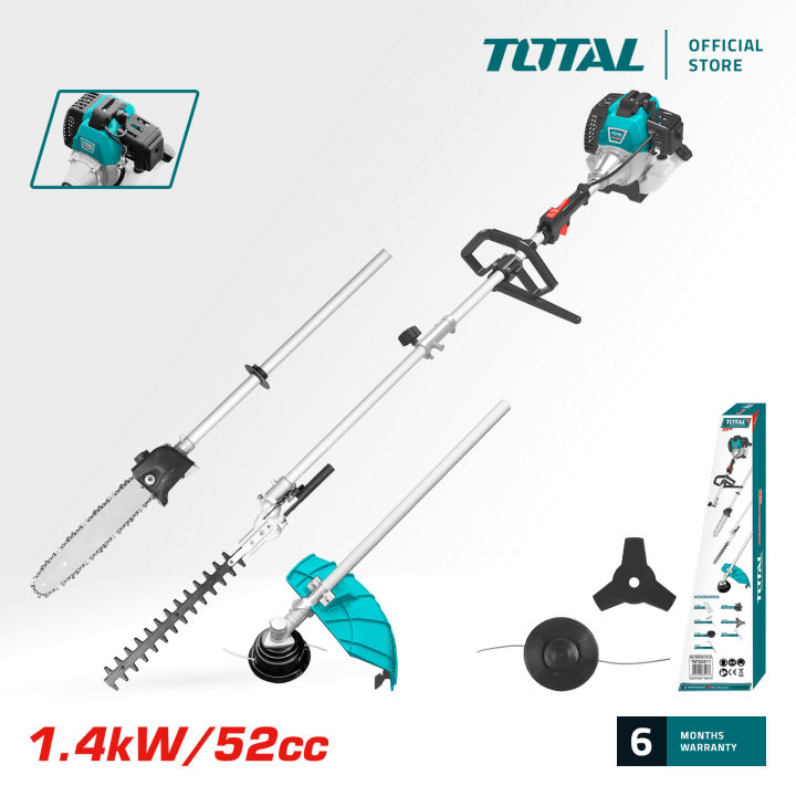 TOTAL Gasoline Multi-tools, 3-in-1 w/ Interchangeable Tools: Hedge ...
