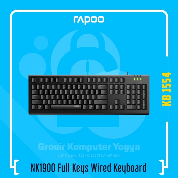 Rapoo NK1900 Full Keys Spill Resistant Wired Keyboard | Lazada Indonesia