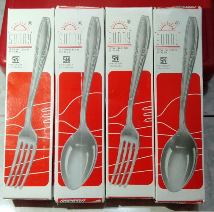 Sendok/Garpu Makan Sunny Sendok Makan Stainless Sendok Tebal Sendok ...