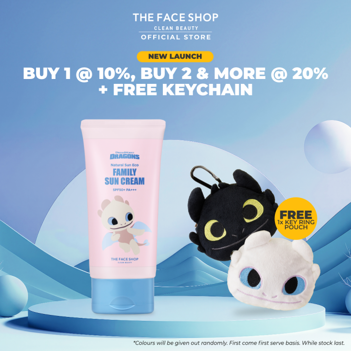 THEFACESHOP x Dragon Natural Sun Eco Family Sun Cream SPF50+ PA+++ | Lazada Singapore