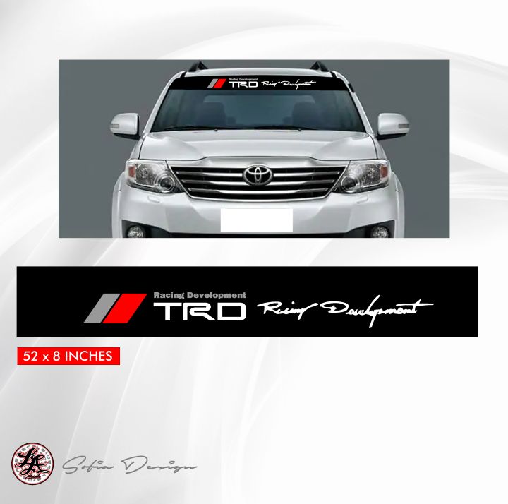 TRD Racing Development Windshield Banner Sticker Cut out Vinyl Sticker ...