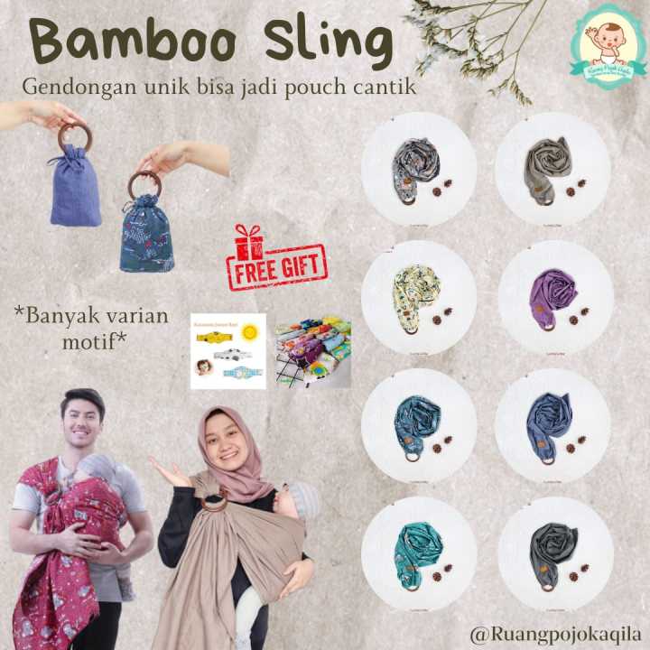 [Bisa COD] Ringsling Cuddle Me Gendongan Ring Sling Bamboo CuddleMe ...