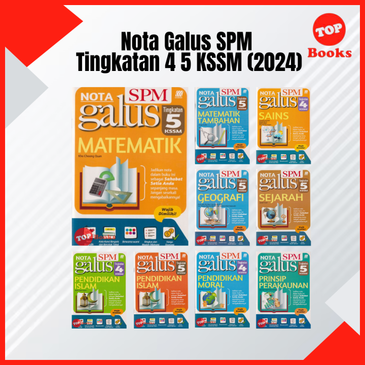 [TOPBOOKS Sasbadi] Buku Rujukan : Nota Galus SPM Tingkatan 4 5 KSSM (2024) | Lazada